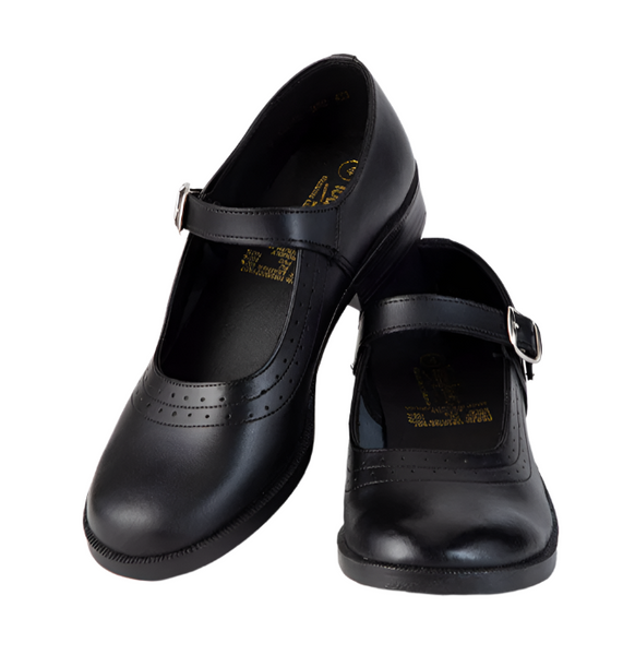 Toughees Gold Pearl Younger Girls One Bar School Shoes - Black ...